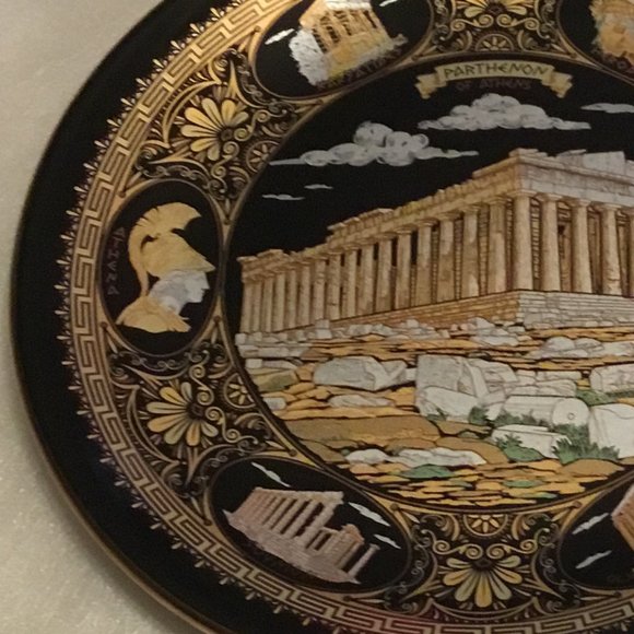 Adis Parthenon plate | Accents | 24 Karat Gold Parthenon Of Athens ...